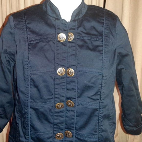 Dress Barn | Jackets & Coats | Dress Barn Waist Jacket Openfront Dark ...
